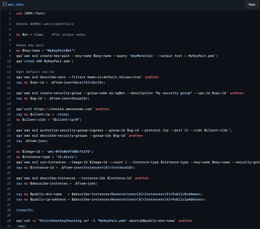 Day 16: Santa CL::AWS (part 2) – Raku Advent Calendar